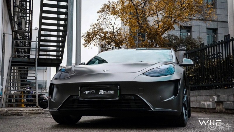 特斯拉model3p改色重金属amg灰_Model 3社区_易车社区