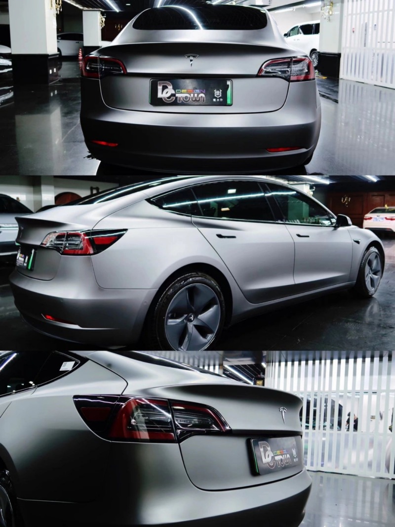 特斯拉model3改色金属灰_Model 3社区_易车社区